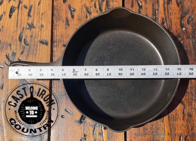 Griswold #8 Chicken Pan - Large Block Logo Cast Iron Deep Skillet #777 ...