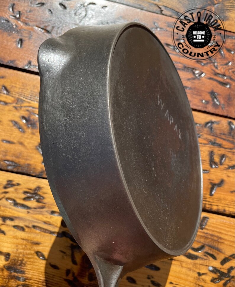 Wapak 10 Block Logo Cast Iron Skillet - Etsy