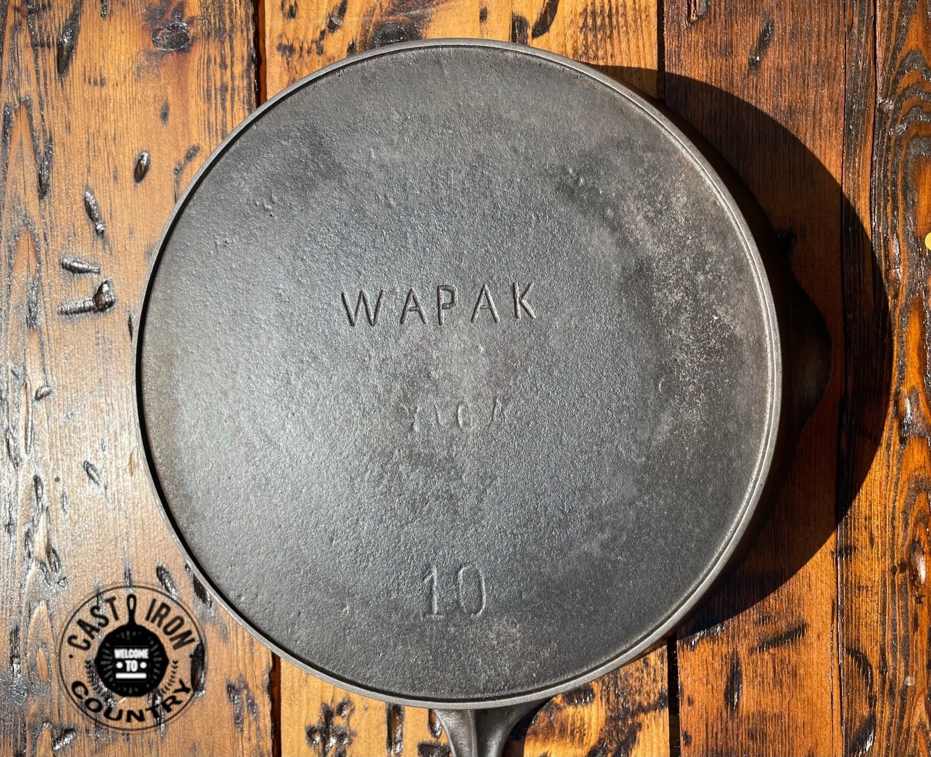 Wapak 10 Block Logo Cast Iron Skillet - Etsy