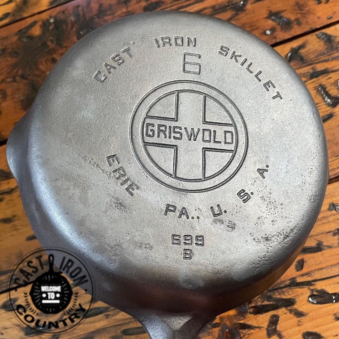 Griswold #6 Large Block Logo Cast Iron Skillet, P/n 699B - Etsy