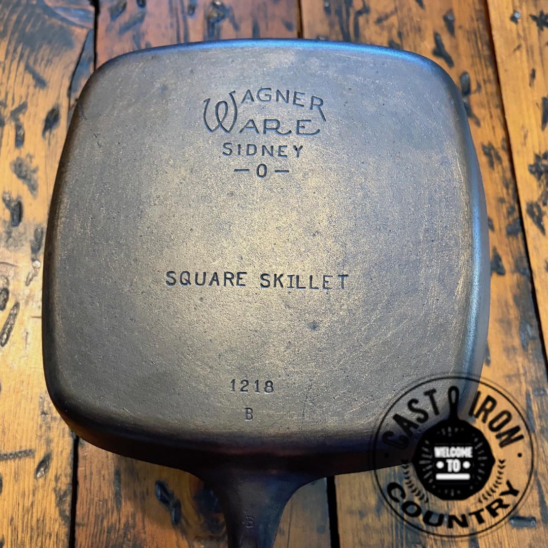 Wagner Square Skillet With Stylized Sidney -O- Logo, P/n 1218B, Sits ...