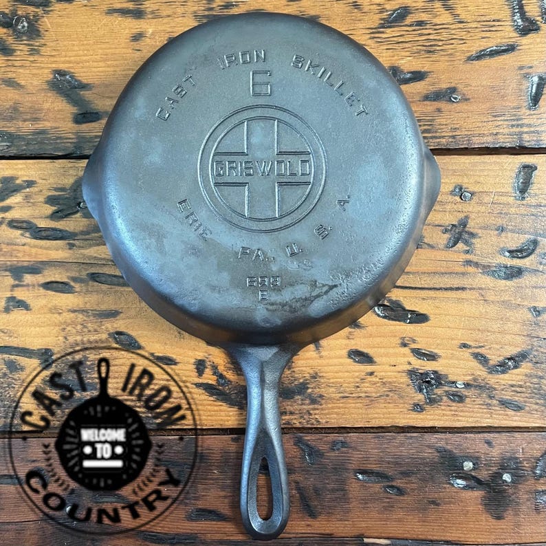 Griswold #6 Large Block Logo Cast Iron Skillet, P/n 699B - Etsy
