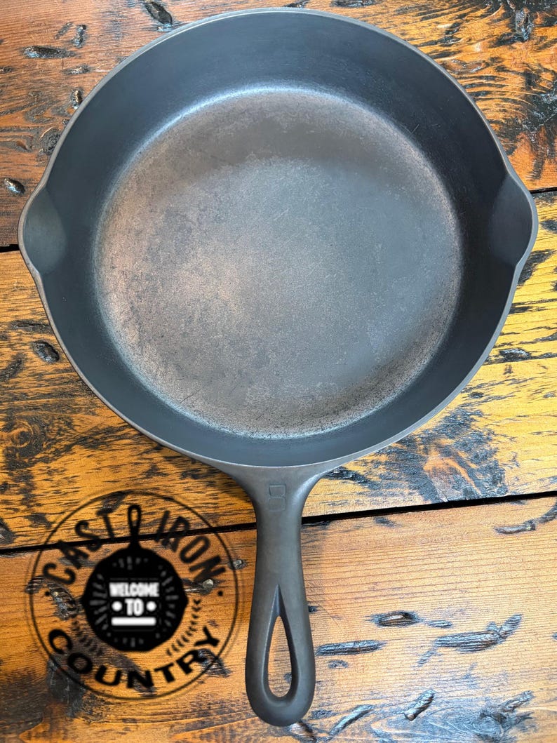 Griswold #8 Large Block Logo Cast Iron Skillet, P/n 704W, Smooth Bottom ...