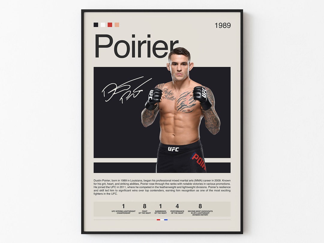 Dustin Poirier Poster, UFC Poster, MMA Poster, Boxing Poster, Sports ...