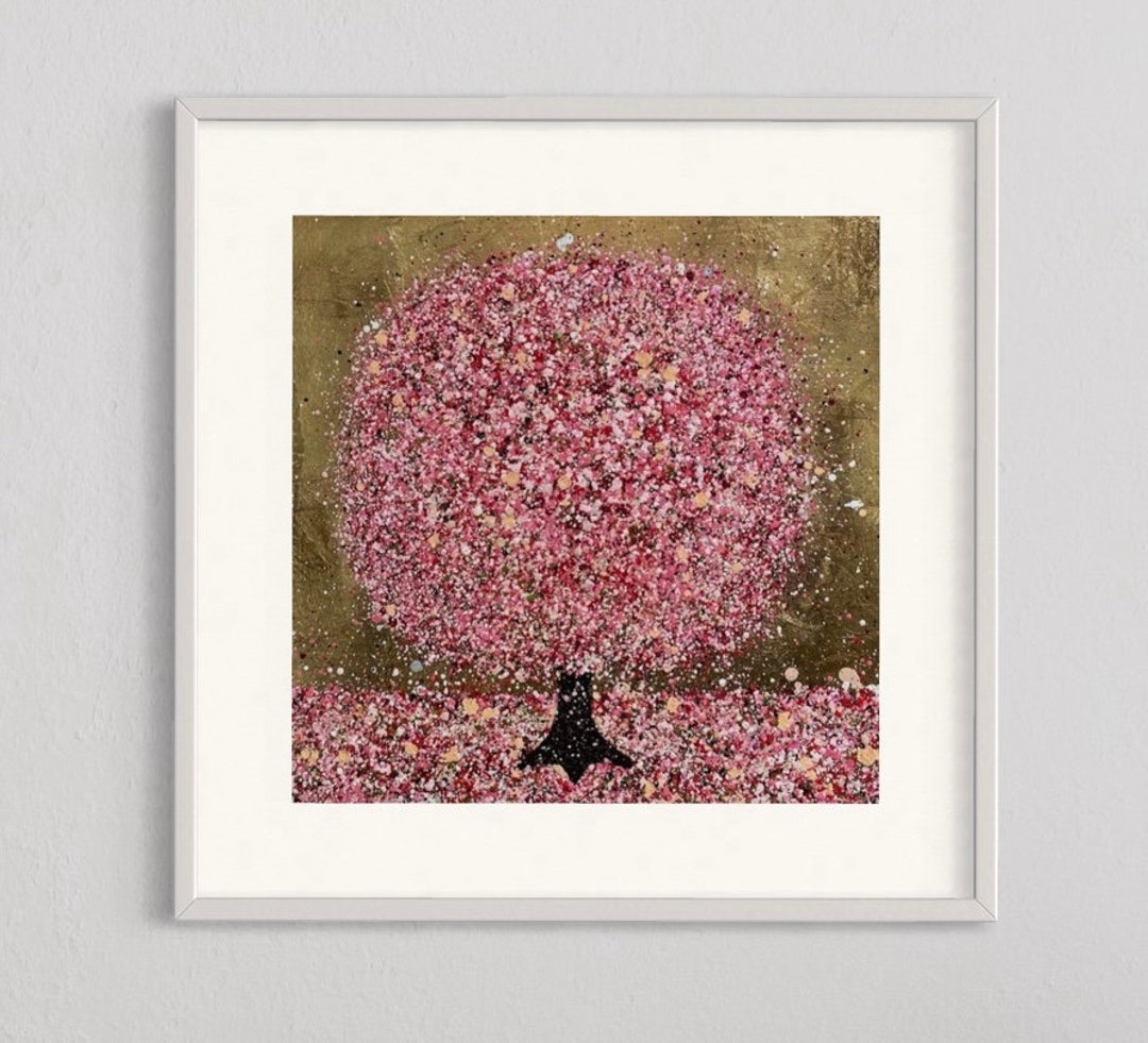 Spring Happy Blossom Tree Print - Etsy