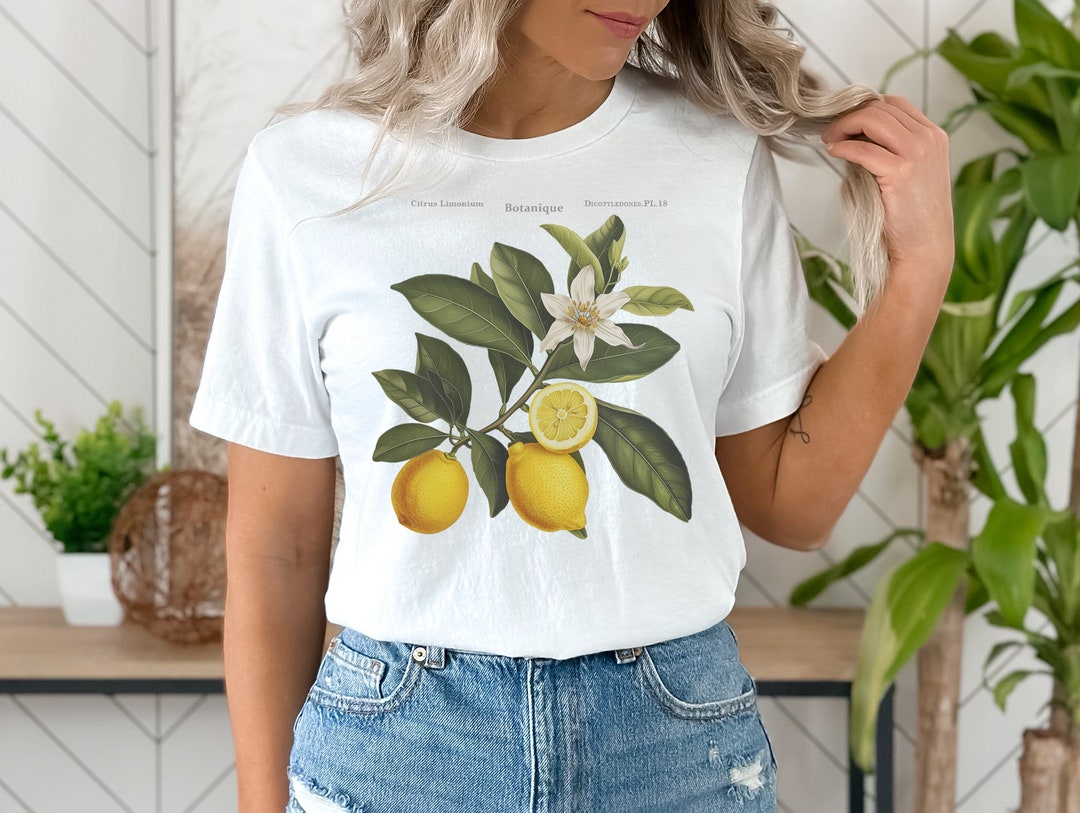 Vintage Lemon T Shirt Citrus Blossom Botanical Shirt Botanical ...