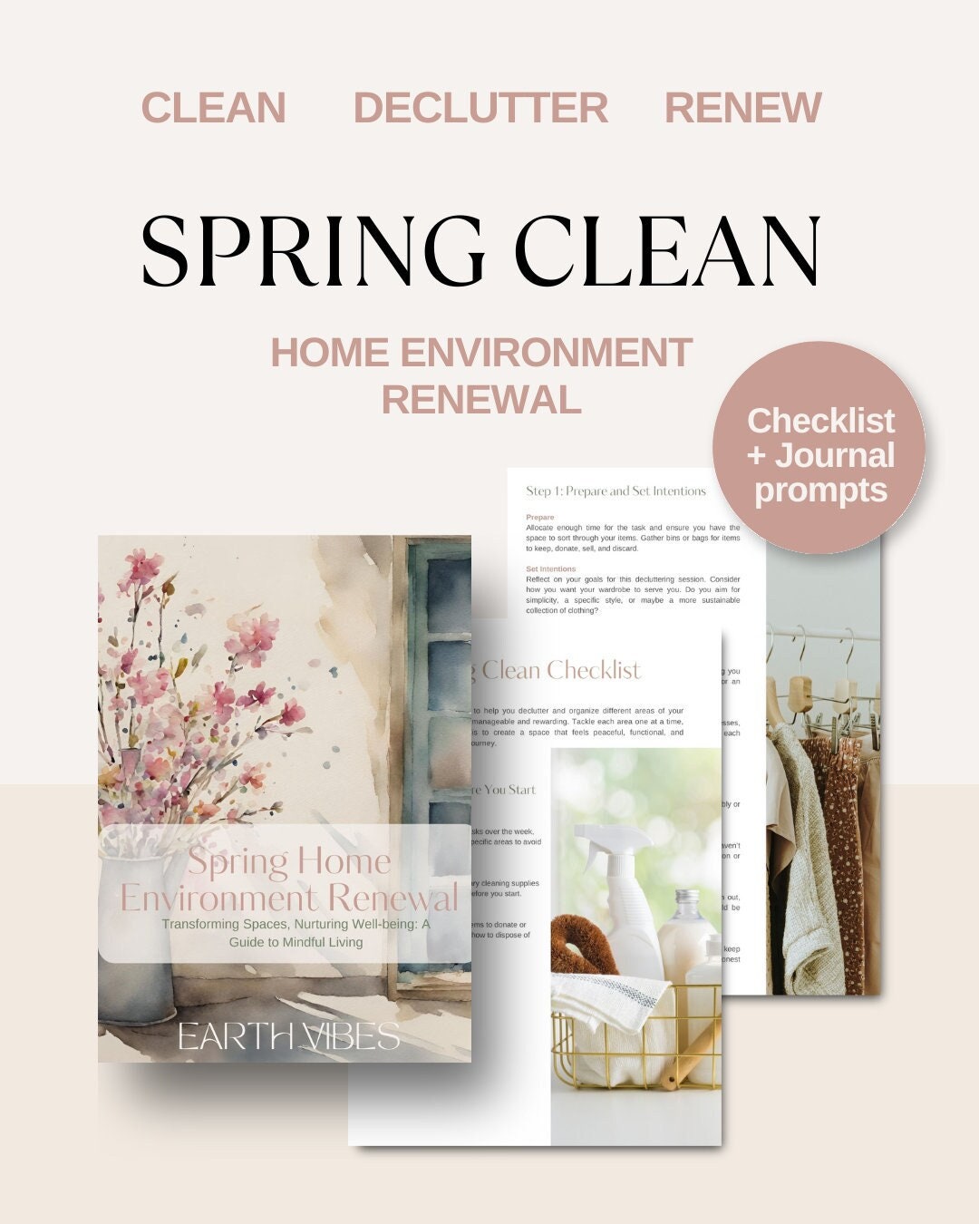 Spring Home Clean, Home Environment Renewal, Checklist, Transform ...