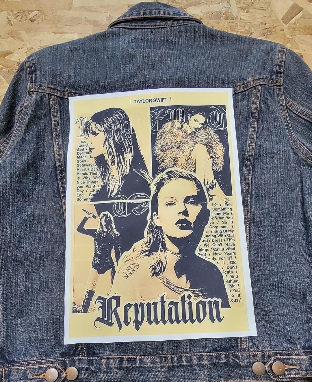 Taylor Swift, Swiftie, Eras Tour, Reputation, Patch, Music, Music, Sew on Patch, Denim Jacket - Etsy