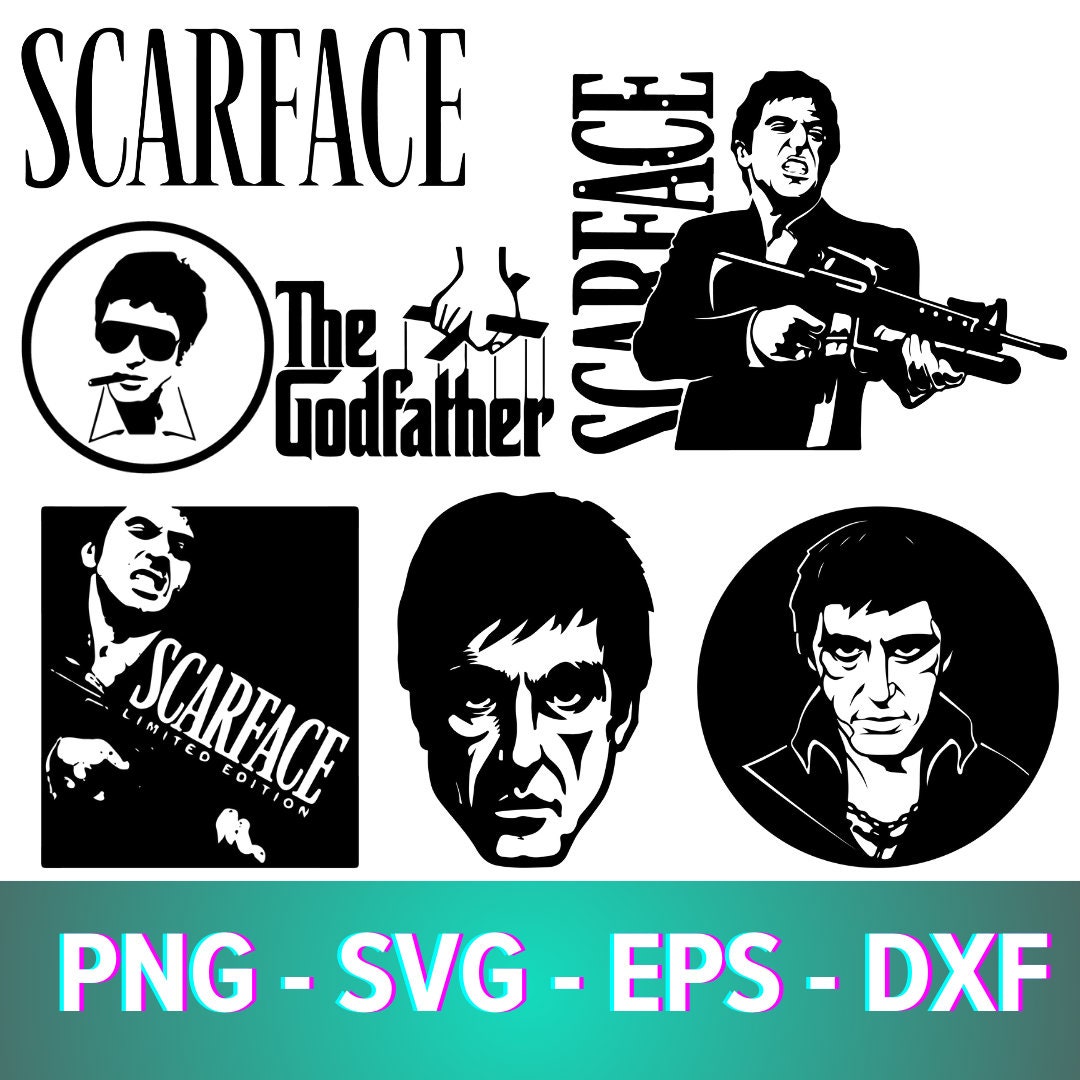 Scarface Svg, Scarface Png, Scarface Vector, Scarface Clipart, Tony Montana Svg Png, Al Pacino ...