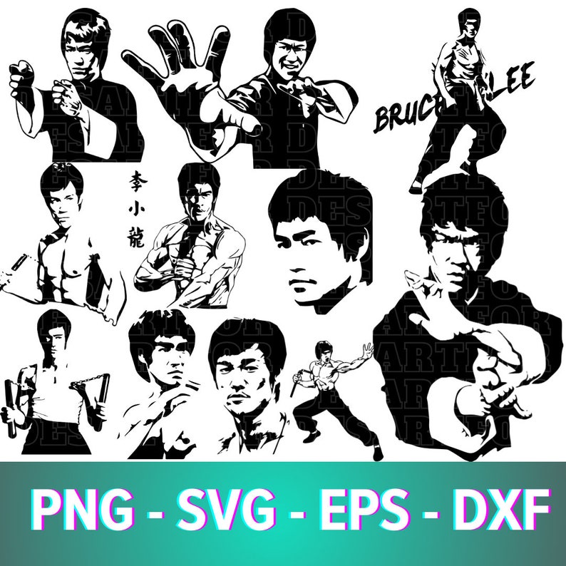 Buy Bruce Lee Svg Bundle , Bruce Lee Png Vector Clipart Silhouette ...