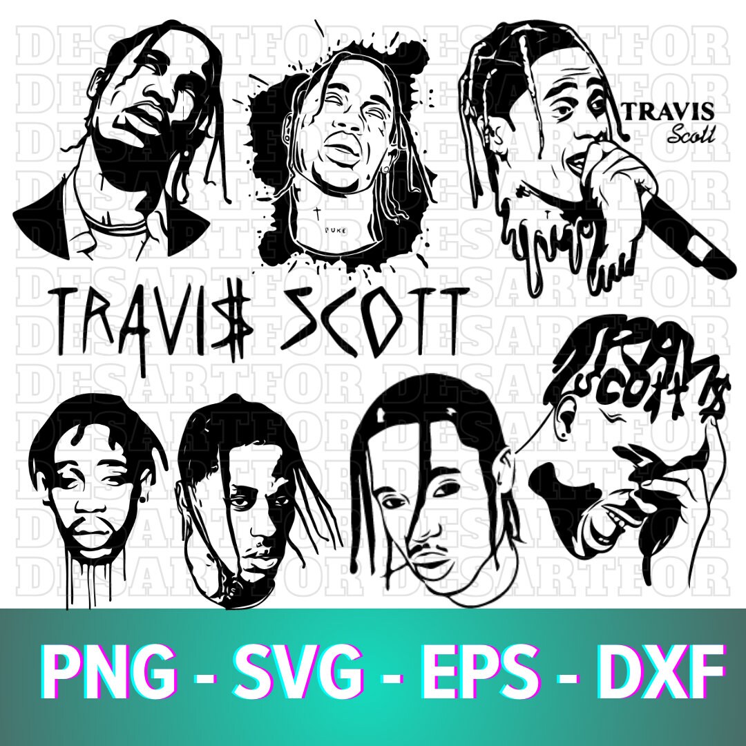 Travis Scott Svg Png Vector Silueta Archivo de corte para Cricut ...