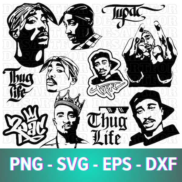 Tupac Svg - Etsy
