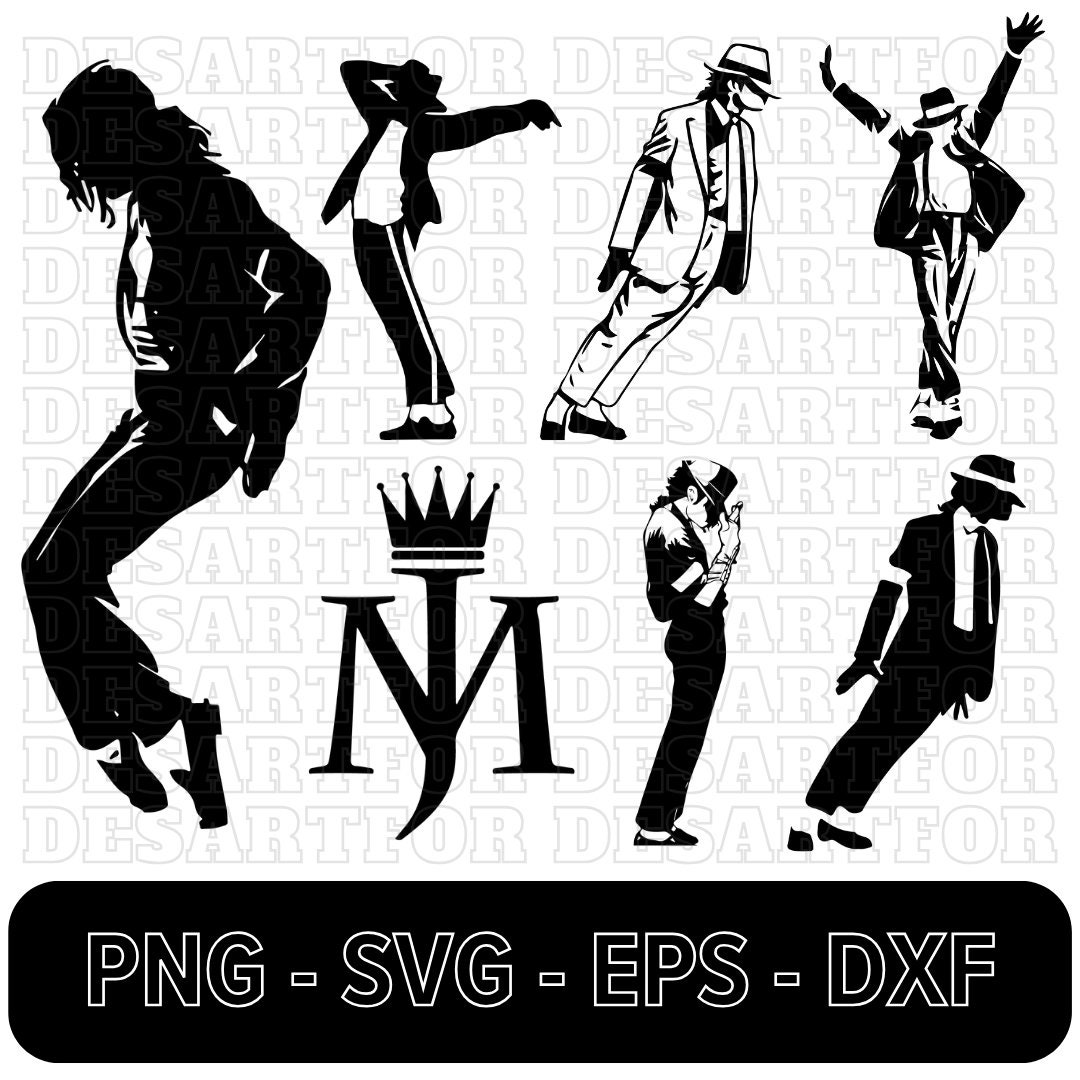 Michael Jackson Svg, Michael Jackson Clipart,MJ Svg, MJ Png, Mj Musical ...