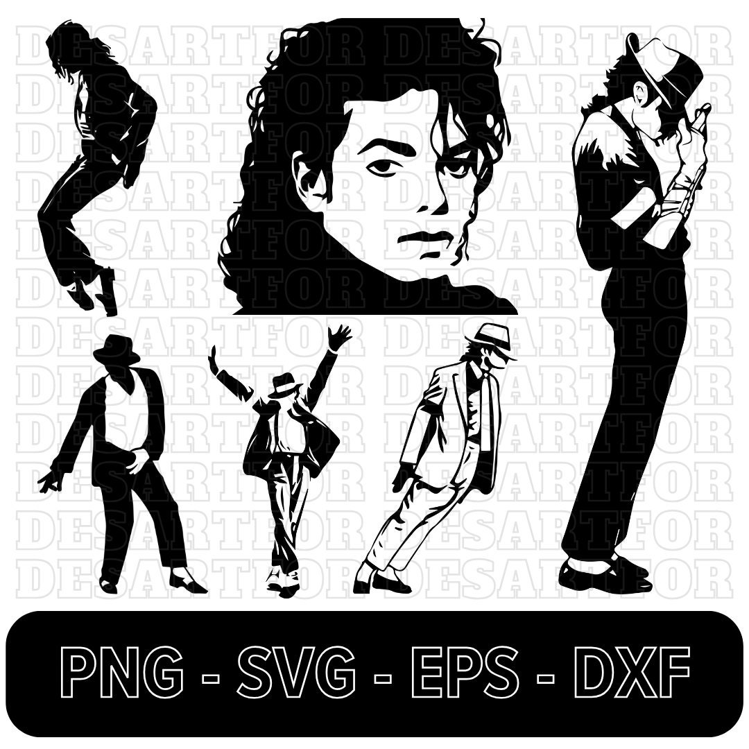Michael Jackson SVG Bundle, Michael Jackson Clipart, Mj Svg, Mj Png, Mj ...