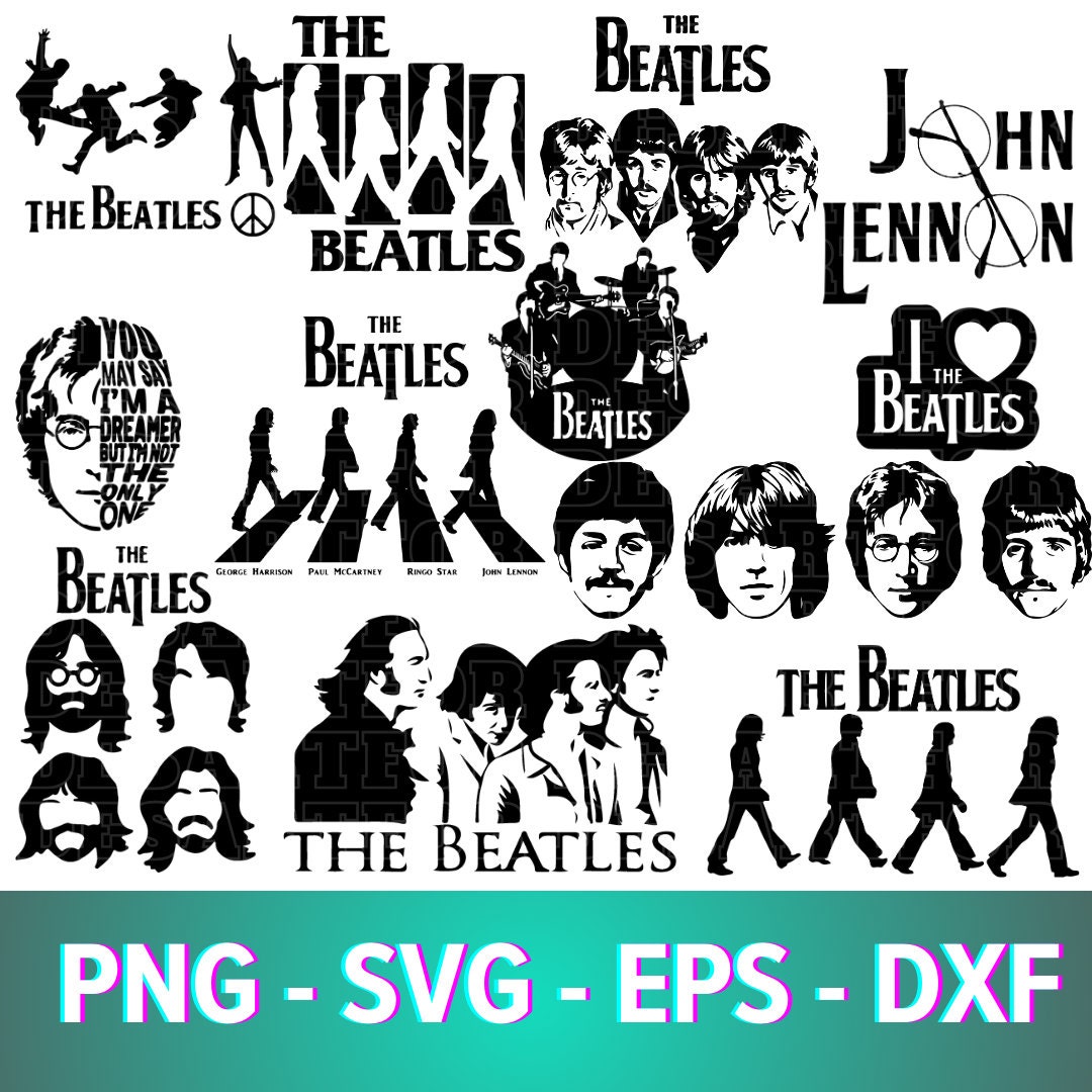 12 the Beatles Svg Bundle, Cut File for Cricut, Rock Music Svg Bundle ...