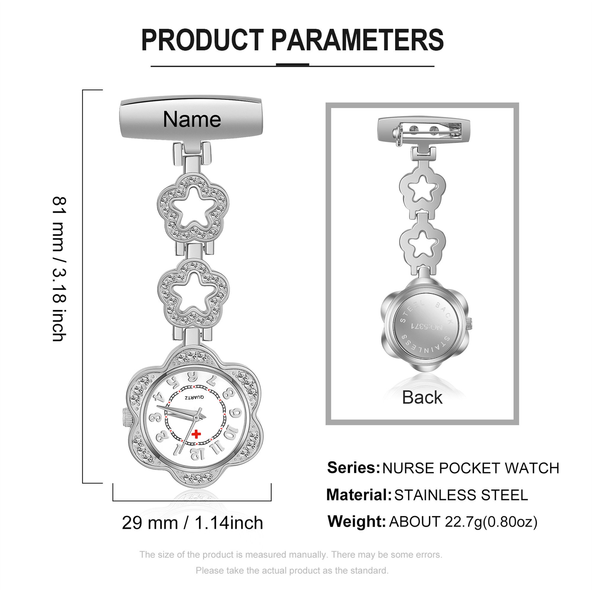 Engraved Name Pocket Watch for Nurses,pocket Watch With Diamond,vets ...