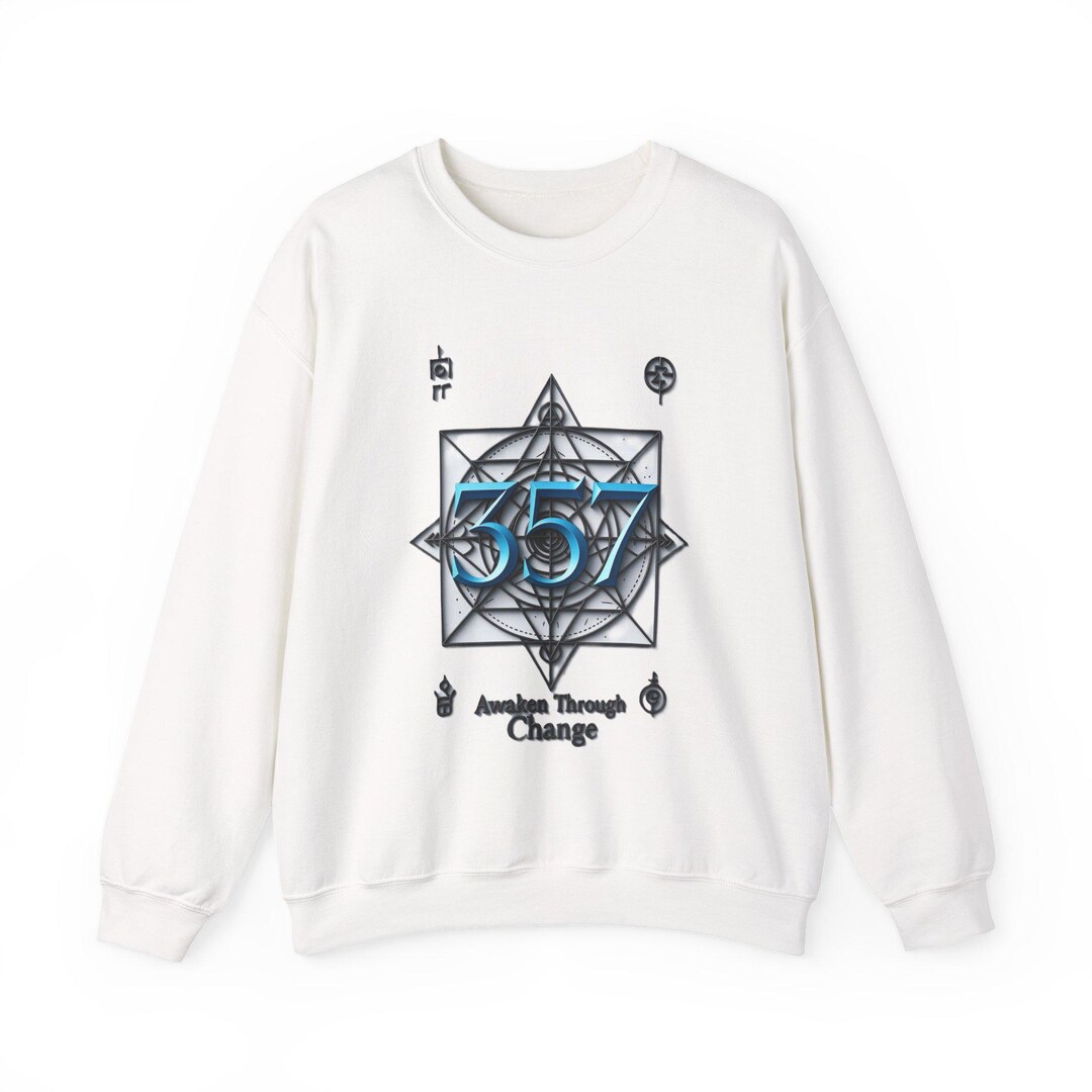 357 Spiritual Number Minimalist Sweatshirt | Mystic Numerology ...