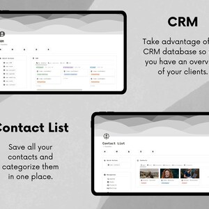 CRM Notion Template Task Tracker Planner Project Management Template Business Notion Planner CRM ...