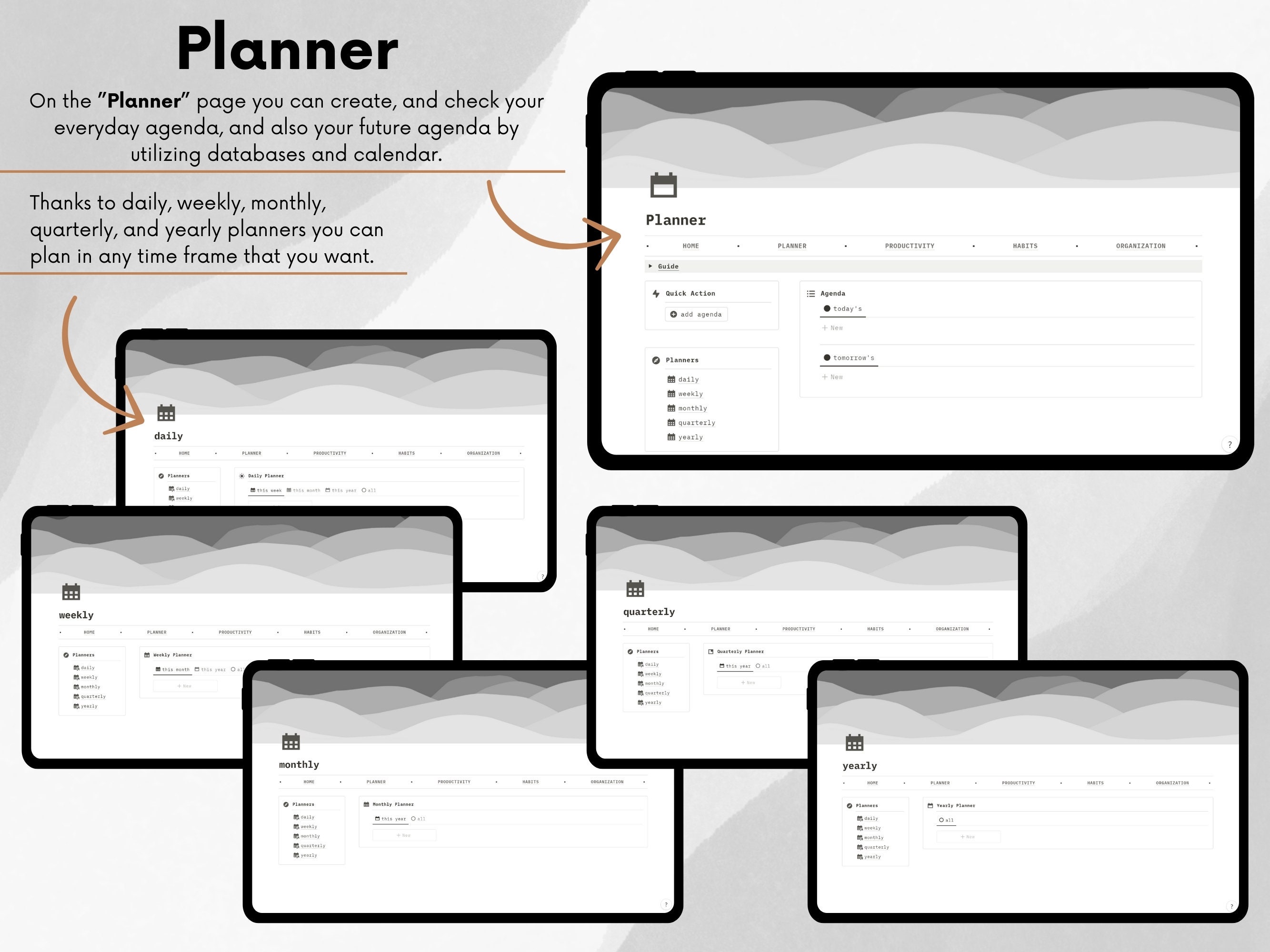 Productivity System Notion Template ADHD Planner Notion Project Tracker ...