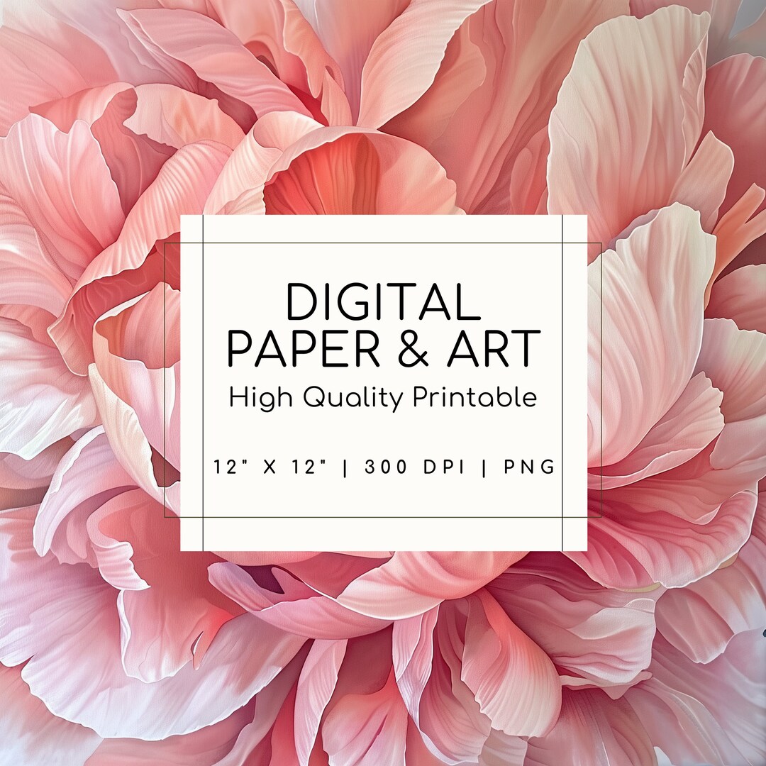 Flower Pattern Digital Paper Wall Art Prints Floral Digital Art ...