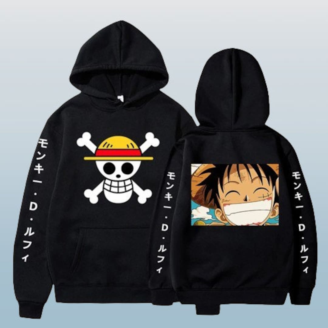 Monkey D Luffy One Piece Anime Hoodies, Pirate King Luffy Merch, Anime ...