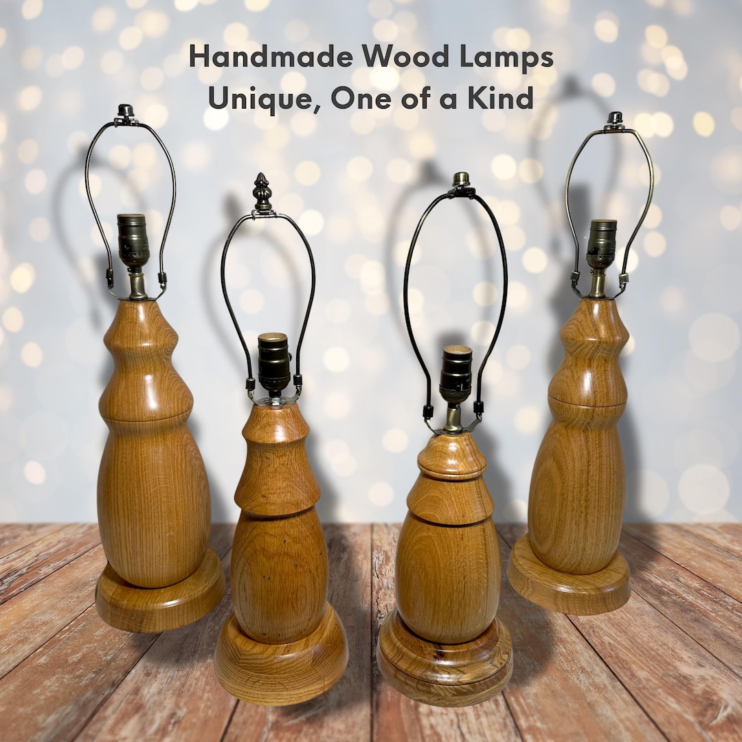 Handmade Wooden Table Lamp: Lathe-turned Home Decor - Etsy