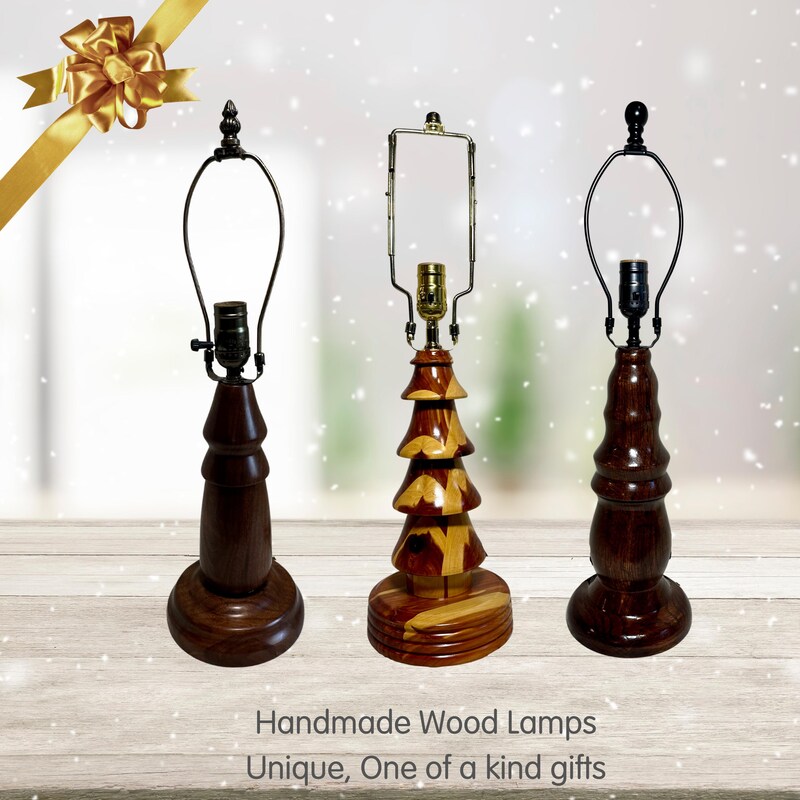 Handmade Wood Lamp - Etsy