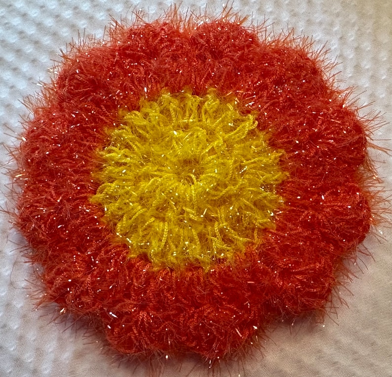 Crochet Flower Scrubby Pattern: Kitchen Dish Scrubbie (PDF) - Etsy