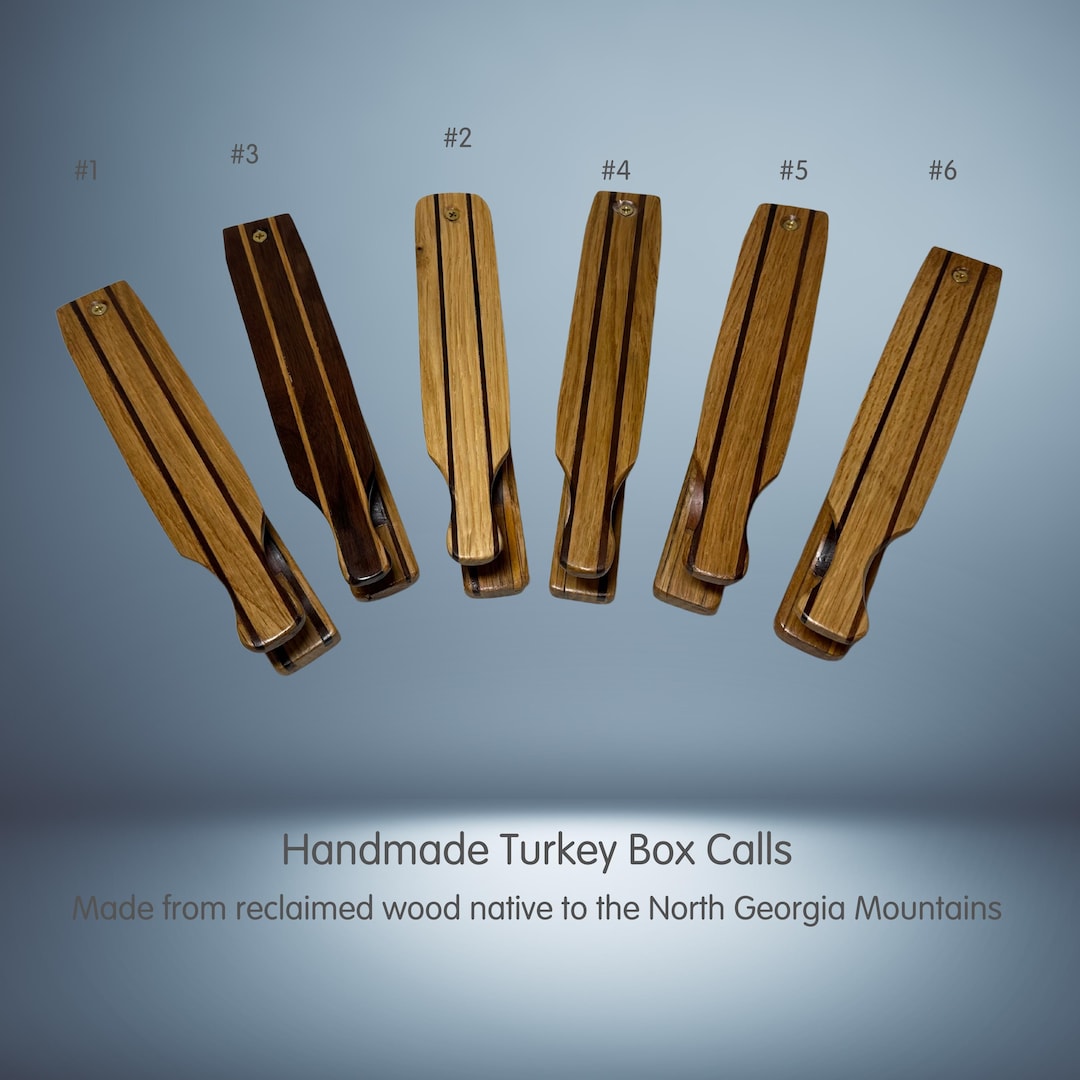 Handmade Wood Turkey Box Calls With Wood Inlay Unique Turkey Call ...