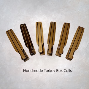 Handmade Wood Turkey Box Calls With Wood Inlay Unique Turkey Call ...