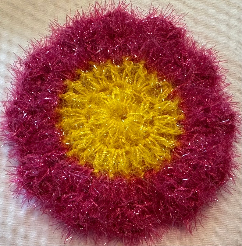 Crochet Flower Scrubby Pattern: Kitchen Dish Scrubbie (PDF) - Etsy