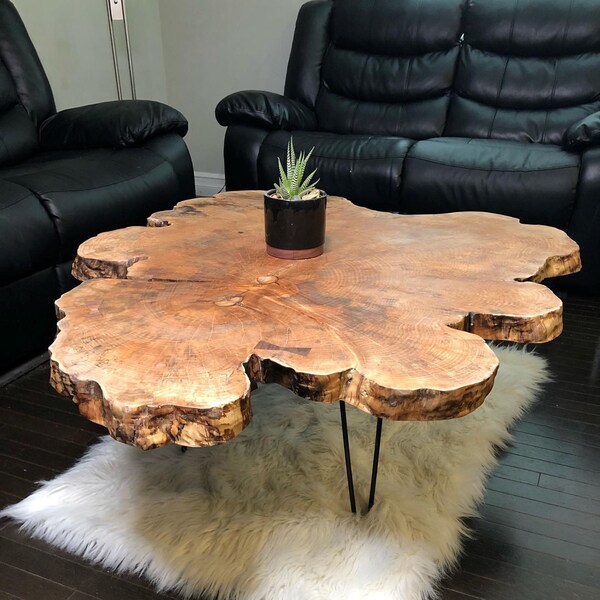Raw Wood Coffee Table - Etsy