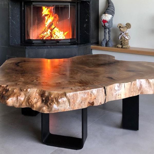 Wood Slab Coffee Table - Etsy