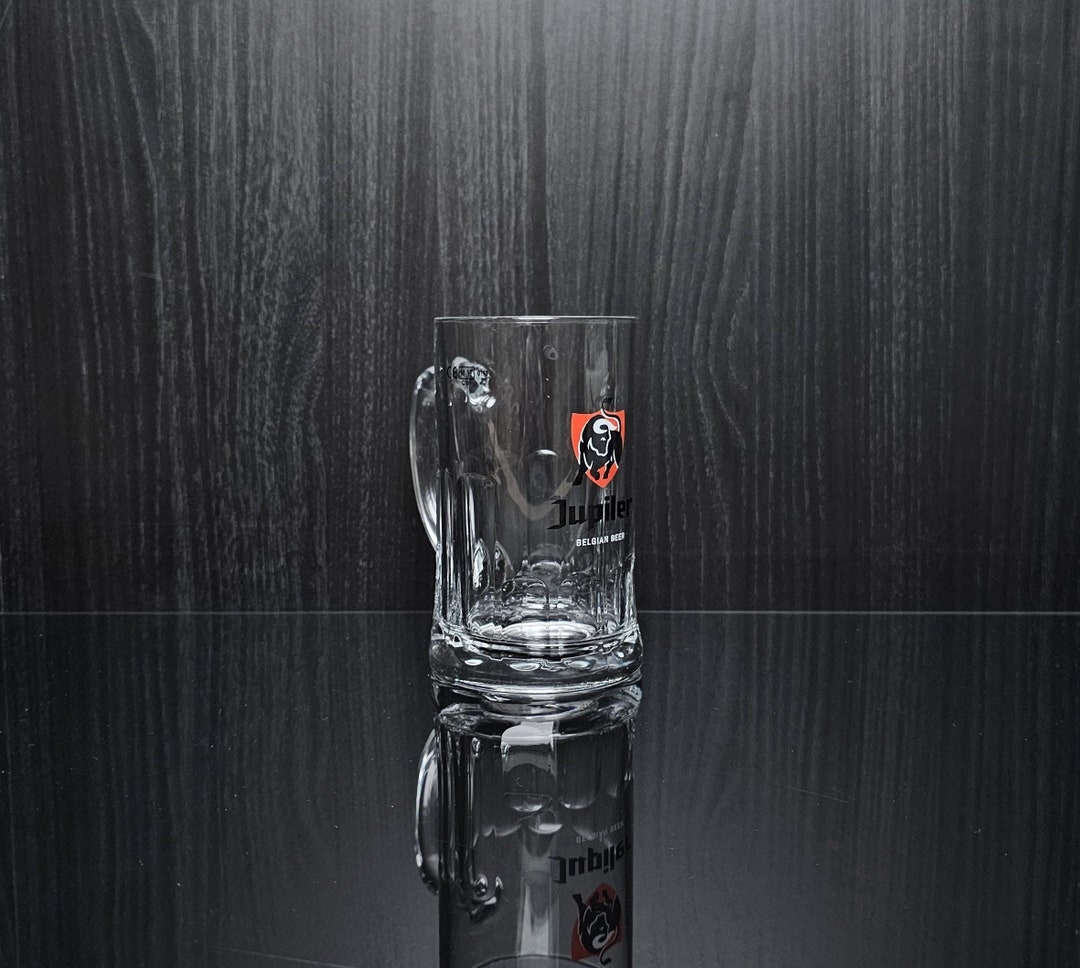 Vintage Jupiler Beer Glass With Handle. Heavy Model With Red - Black ...