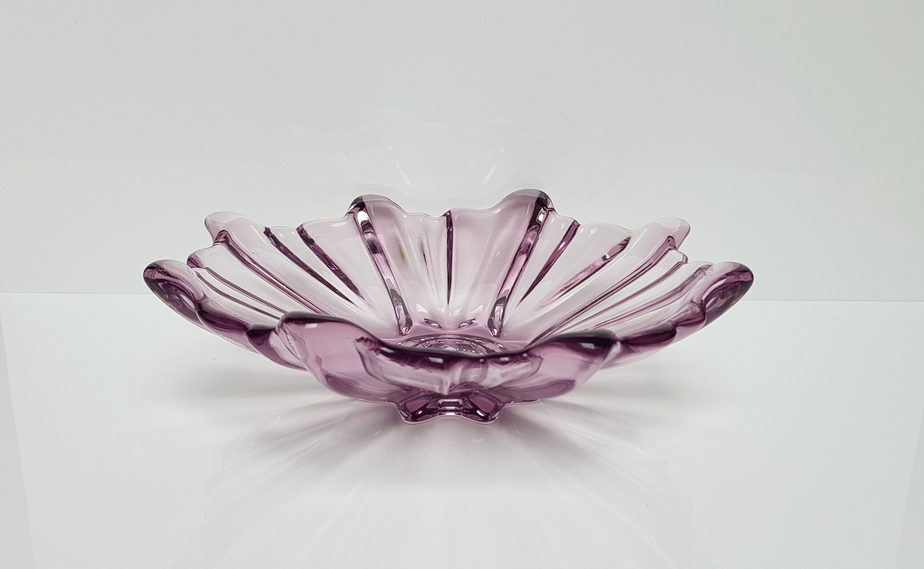 Vintage Bowl Purple Glass. Fruit Bowl, Offering Bowl, Decorative Bowl ...