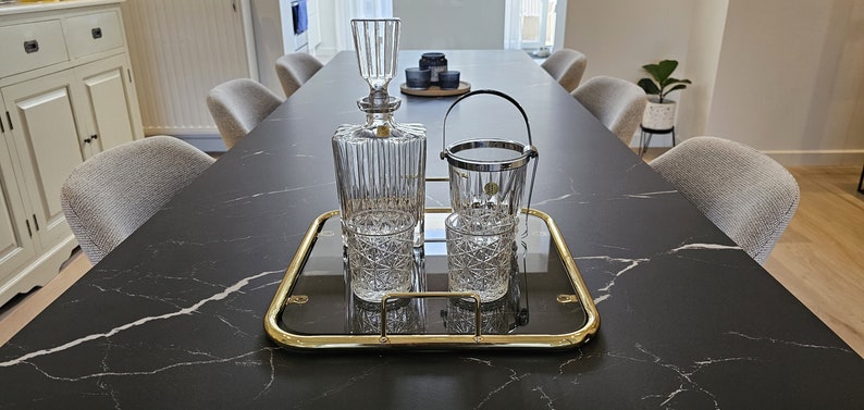 Unique Bar Cart Made of Gilded Metal and Smoked Glass. Italy. 70s. - Etsy