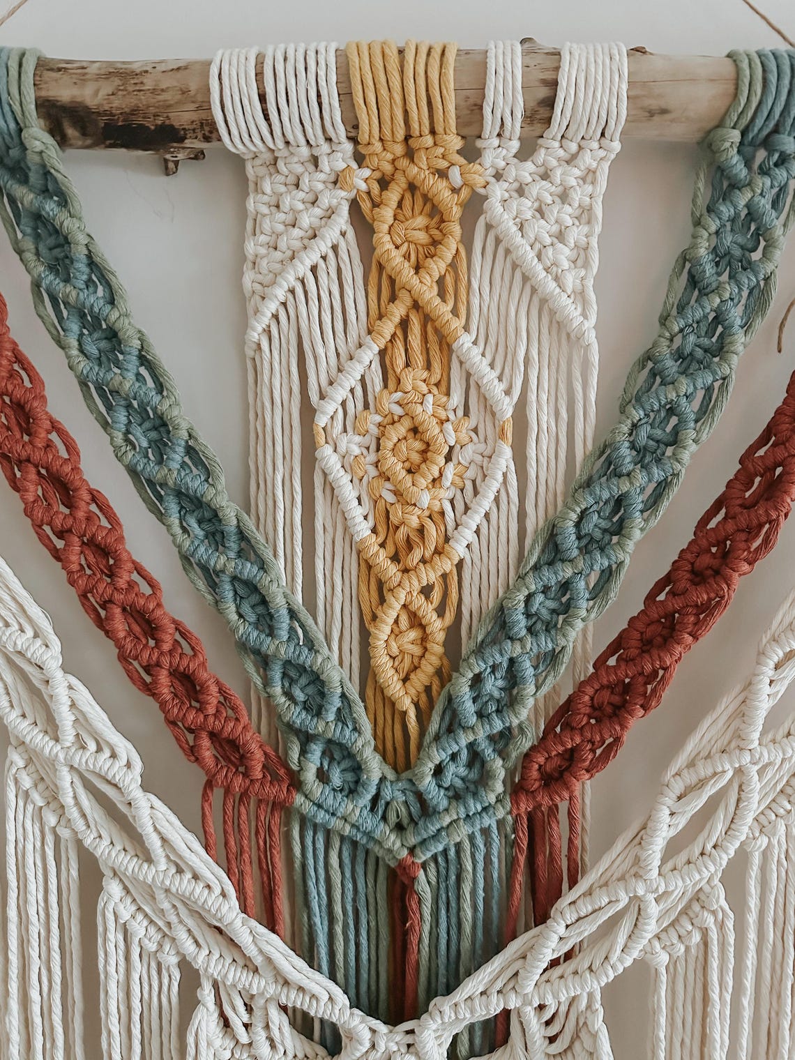 Large Multi-color Macramé Wall Hanging - Etsy