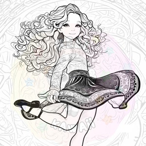 irish l dancing coloring pages