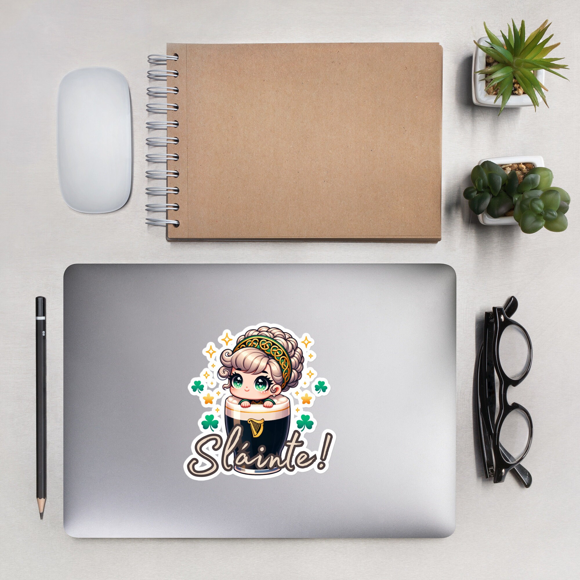 Irish Dancer and Irish Stout Kiss-cut Sticker for Laptops, Cars ...