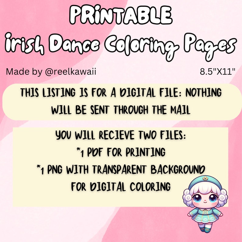 Irish Dance Coloring Page - Solo Dress Irish Dancer Coloring Page for ...