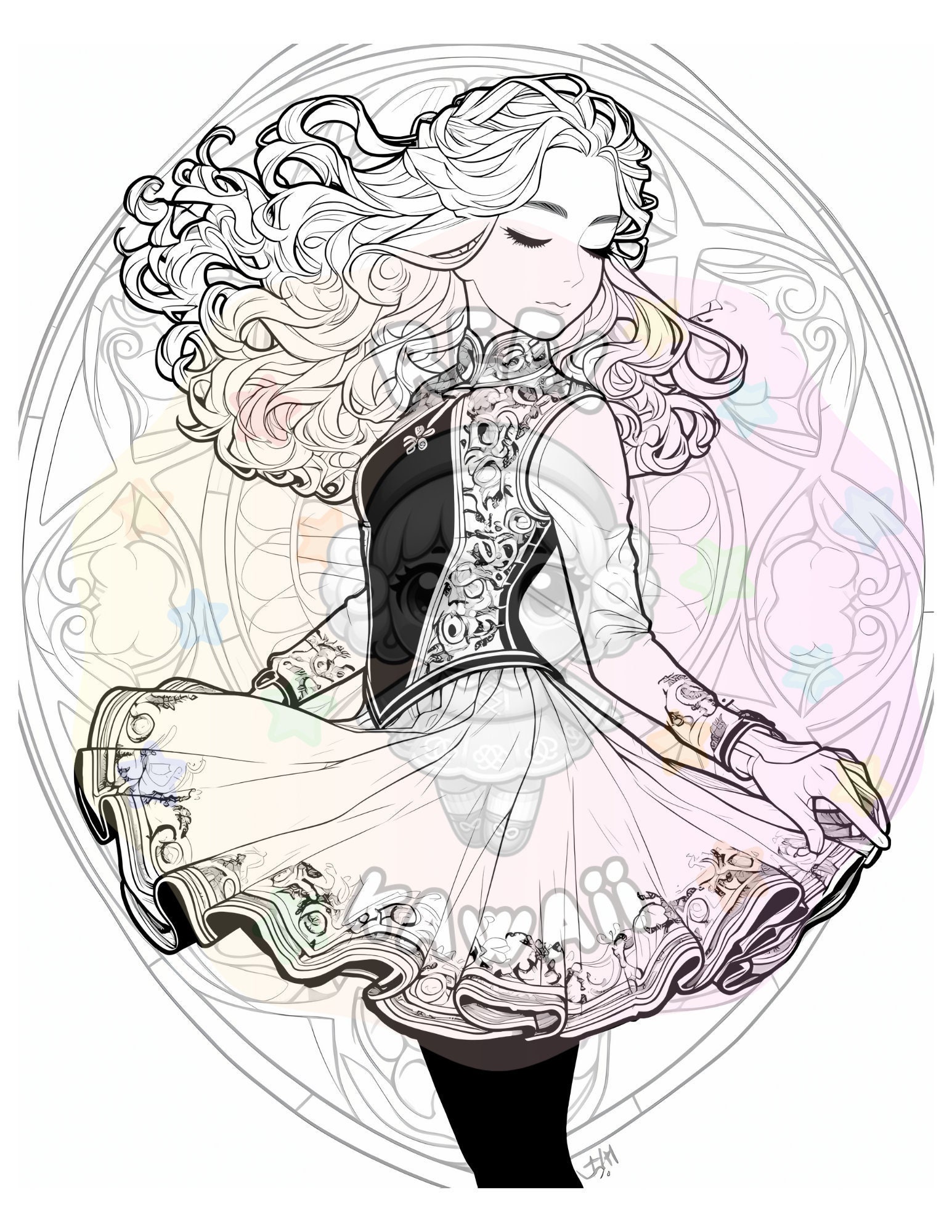 Irish Dancer Coloring Page – St. Patrick's Day Activity (printable PDF ...