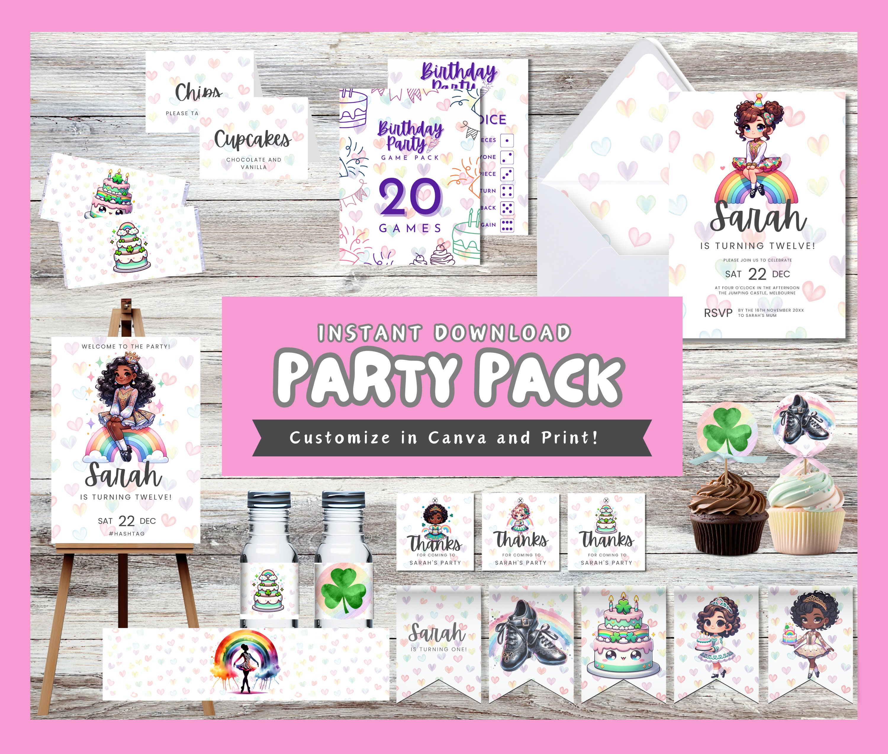 Irish Dance Birthday Printable Party Pack - Customizable Irish Dance ...