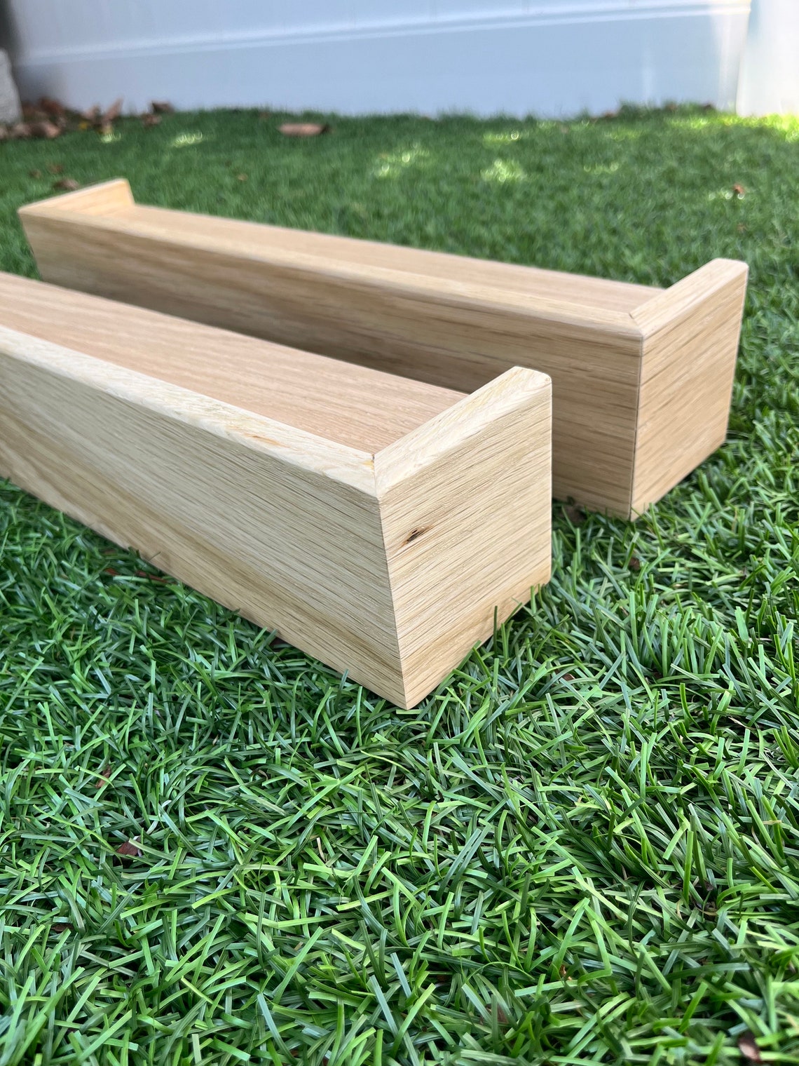White Oak Picture Ledge Floating Shelf, Walnut Display Shelf, Walnut ...