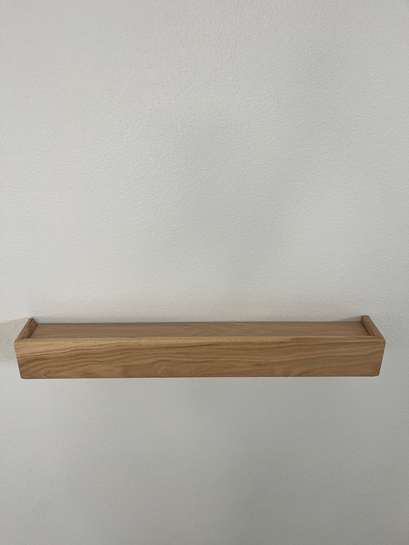 White Oak Picture Ledge Floating Shelf, Walnut Display Shelf, Walnut ...