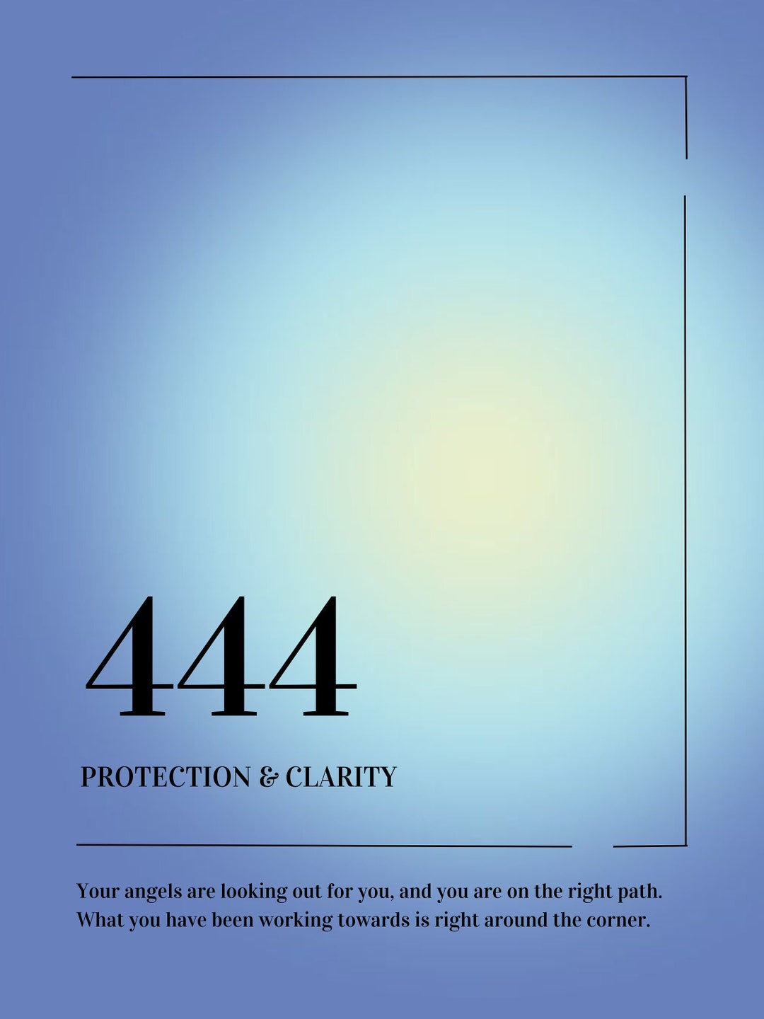 Angel Number 444 Poster Digital Print - Etsy