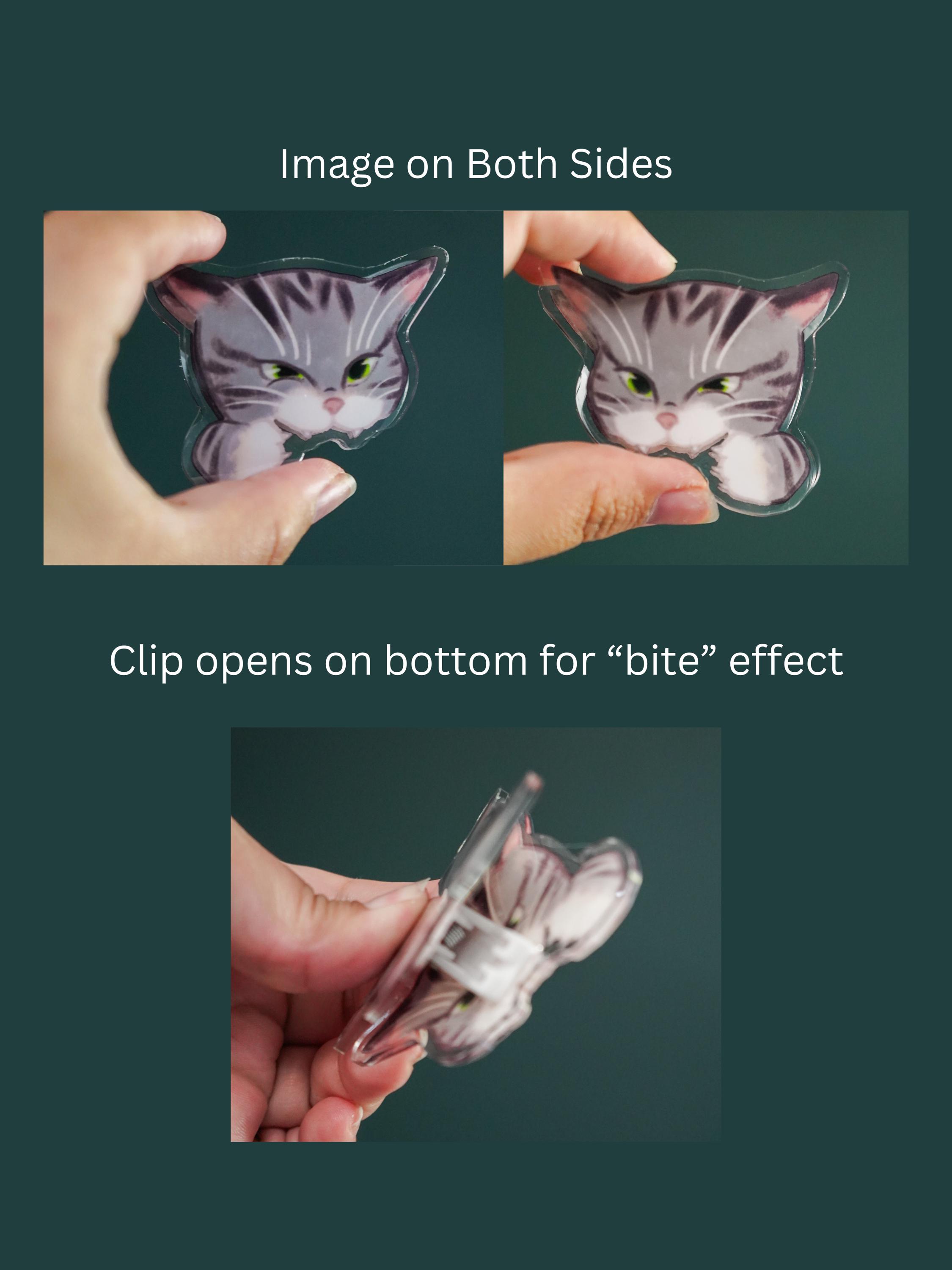 Biting Kitty Clips - Cat Journaling Clips - Cat Chip Clips - MAGNET ...