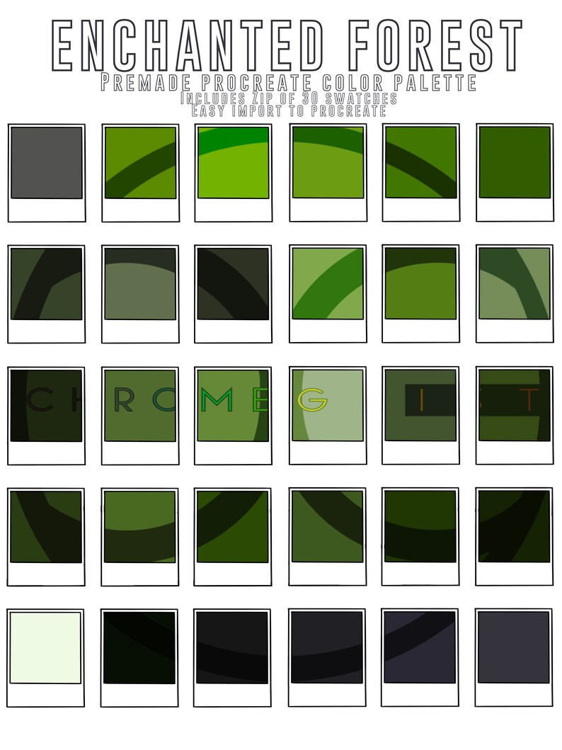 Enchanted Forest Procreate Color Palette - Etsy
