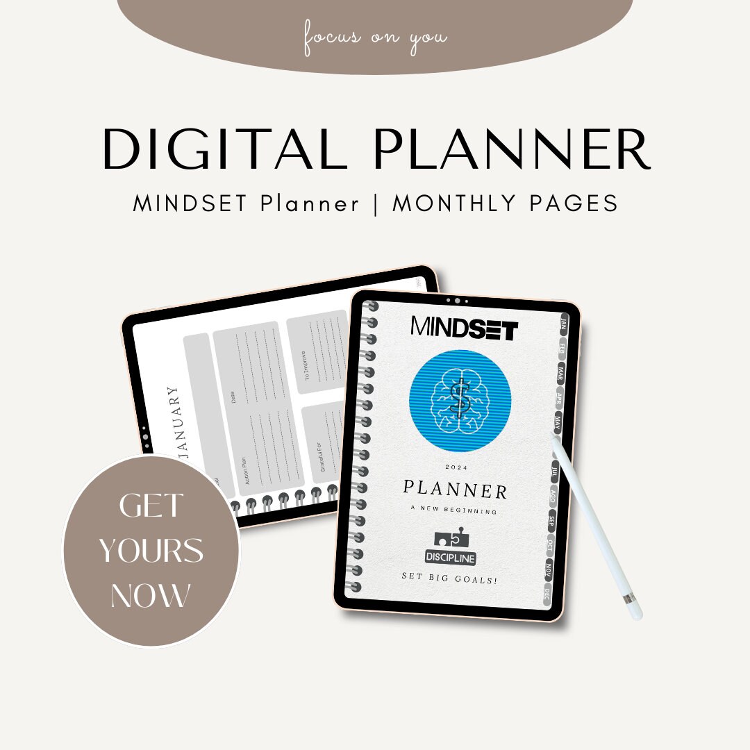 Digital Planner Mindset Mindset Planner PNG PDF Source File Planner ...