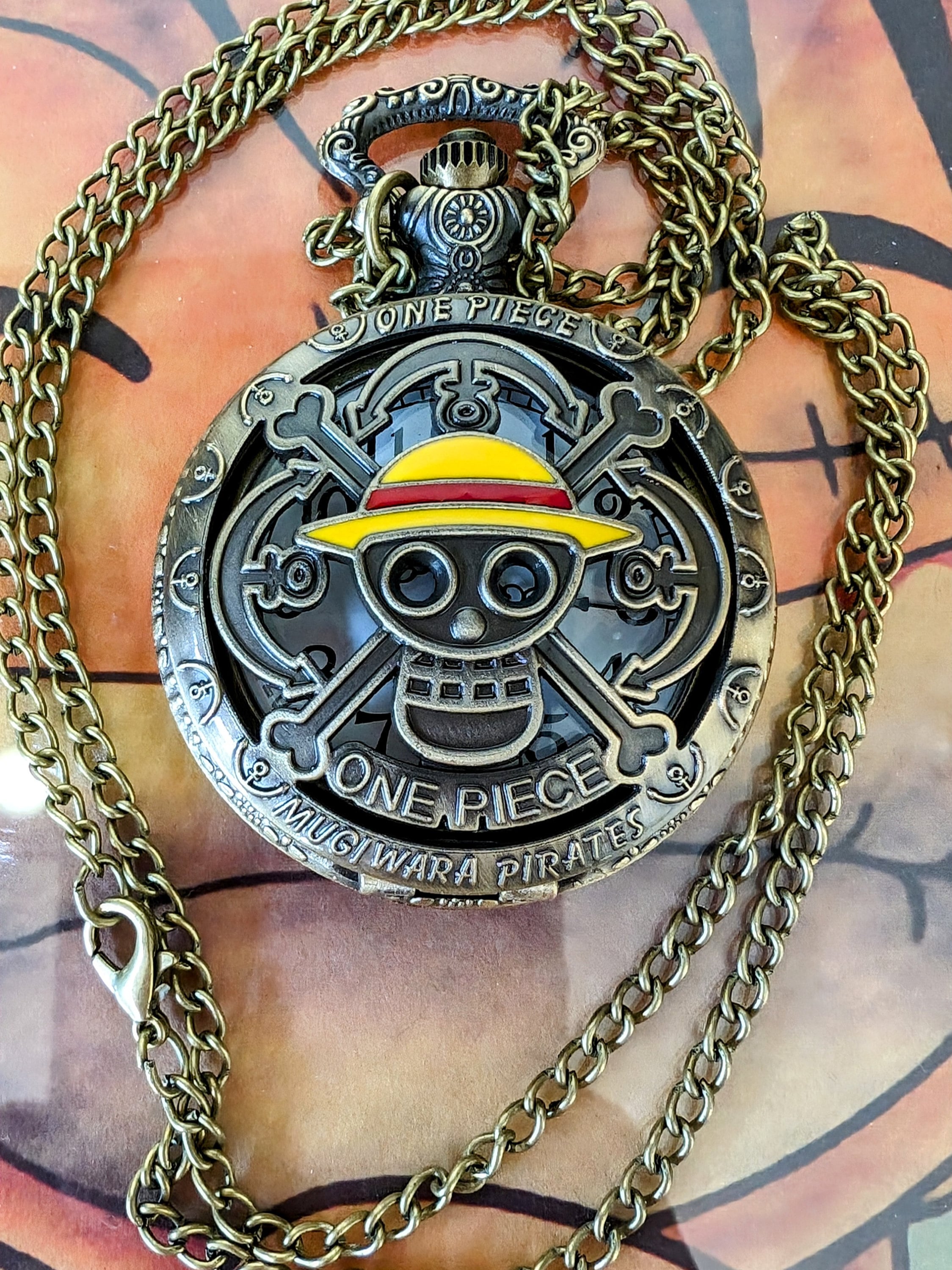 One Piece Pocket Watch Anime Vintage Style Luffy's Timeless Treasure of ...