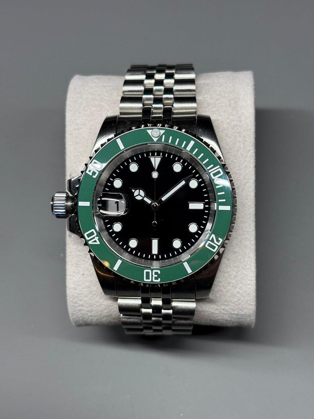 40mm Left Handed Automatic Dive Watch: Sapphire Crystal, Ceramic Bezel ...